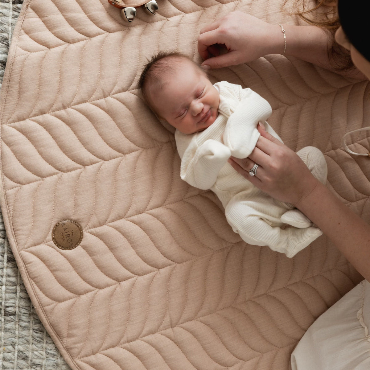 Linen Baby Play Mat | French Linen Baby Play Mat | The Kairos Child